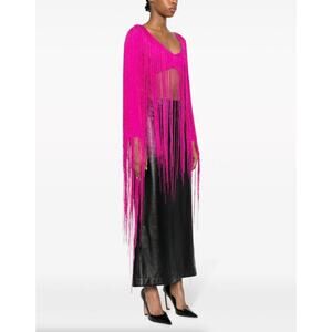 cult gaia | Tops | Cult Gaia Lorena Top In Anemone Fringe Pink Crop ...